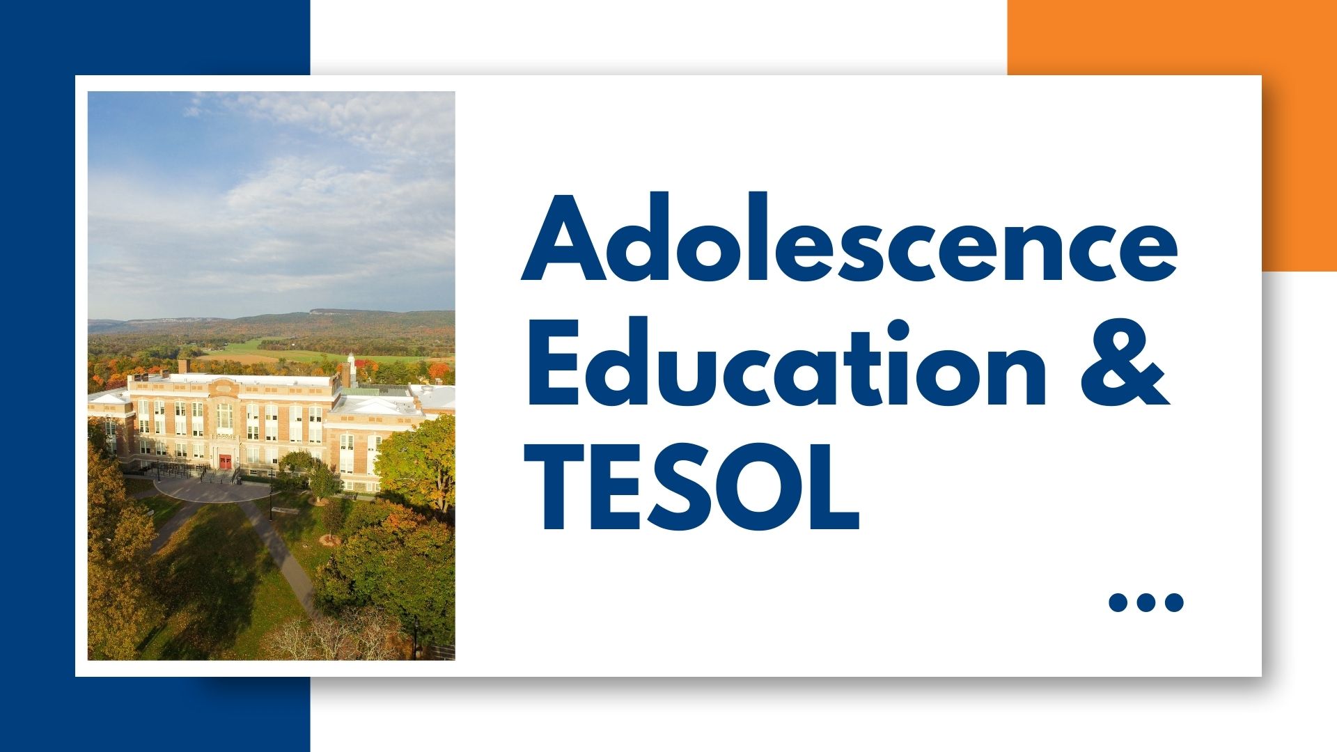 Adolescence Education & TESOL | SUNY New Paltz
